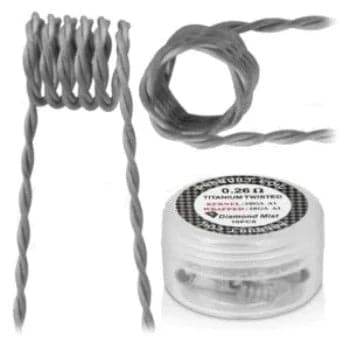 Diamond Mist Titanium Twisted Prebuilt Coils 0.26 Ohm – Evolution Vapes